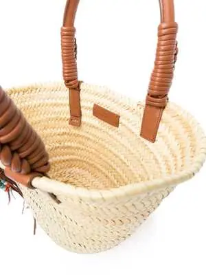 Alanui Small Icon Palm Leaf Tote Bag - Neutrals