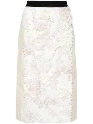 Plan C Sequin-detailed Midi Skirt