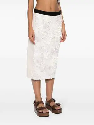 Plan C Sequin-detailed Midi Skirt