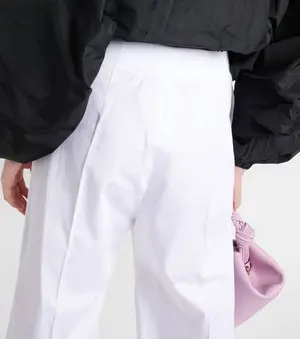 PATOU High-rise Wide-leg Pants - White