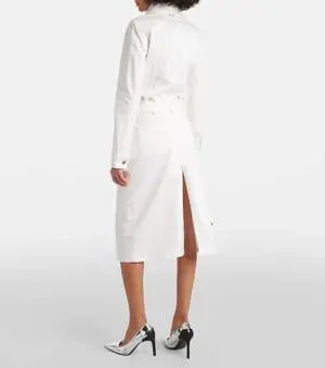 COURREGES Courrèges Multiflex Denim Midi Skirt - White