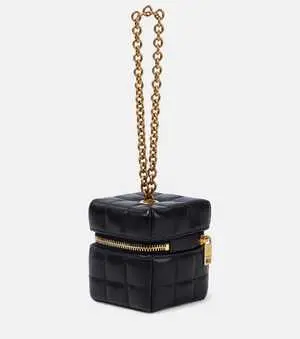 Saint Laurent Cassandre Mini Matelassé Leather Bag - Black
