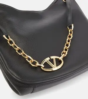 Valentino Garavani Vlogo Moon Medium Leather Tote - Black