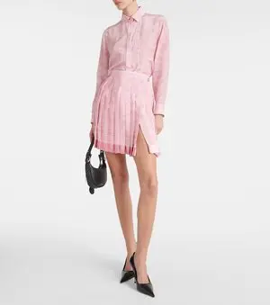 Versace Barocco Pleated Miniskirt