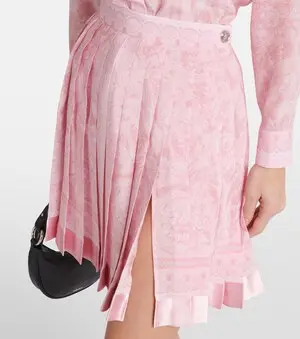 Versace Barocco Pleated Miniskirt