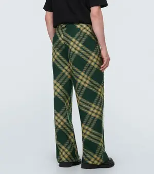 Burberry Checked Wool Trousers