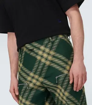 Burberry Checked Wool Trousers