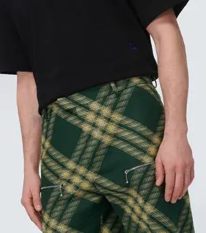 Burberry Checked Wool Trousers