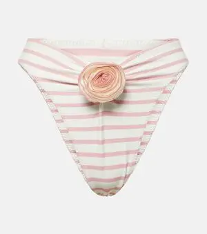 SAME Rose Floral-appliqué Bikini Bottoms - Pink