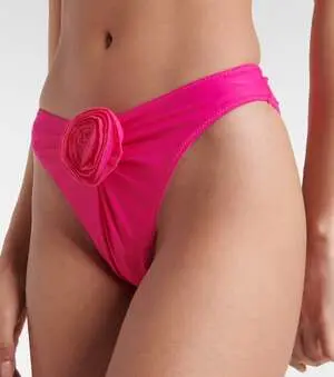 SAME Rose Floral-appliqué Bikini Bottom - Pink