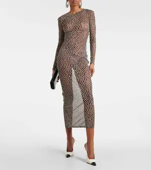 Saint Laurent Polka-dot Maxi Dress