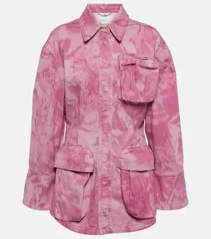Blumarine Camouflage Denim Cargo Jacket