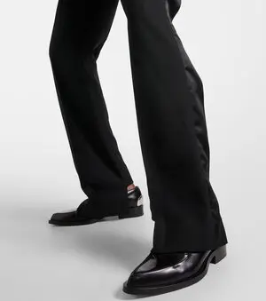 Victoria Beckham High-rise Wool-blend Straight Pants - Black