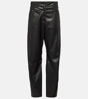 Stella McCartney High-rise Faux Leather Straight Trousers