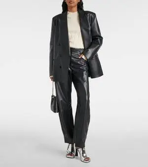 Stella McCartney High-rise Faux Leather Straight Trousers