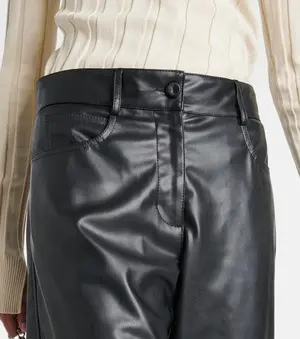Stella McCartney High-rise Faux Leather Straight Trousers
