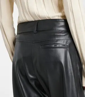 Stella McCartney High-rise Faux Leather Straight Trousers