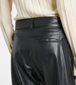 Stella McCartney High-rise Faux Leather Straight Trousers