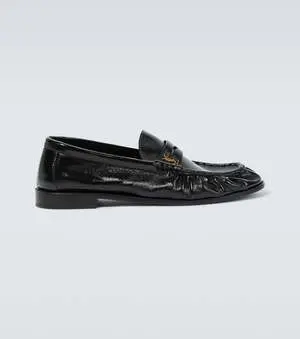 Saint Laurent Le Loafer Leather Penny Loafers - Black