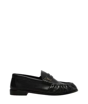 Saint Laurent Le Loafer Leather Penny Loafers - Black
