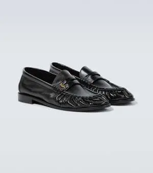 Saint Laurent Le Loafer Leather Penny Loafers - Black