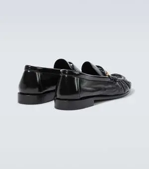 Saint Laurent Le Loafer Leather Penny Loafers - Black