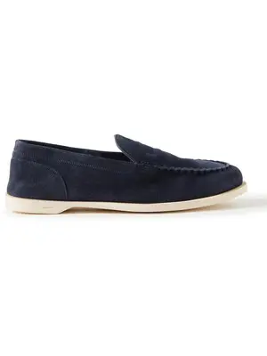 John Lobb Pace Suede Loafers - Blue