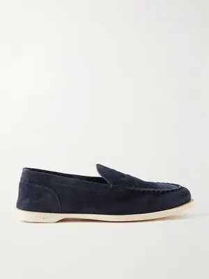 John Lobb Pace Suede Loafers - Blue