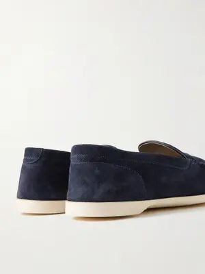 John Lobb Pace Suede Loafers - Blue