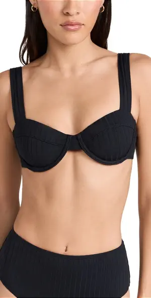 Solid & Striped The Lilo Bikini Top - Blackout