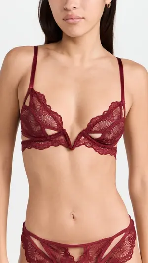 THISTLE AND SPIRE Kane V Wire Bra - Ruby