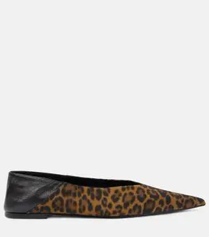 Saint Laurent Nour Leopard-print Mules