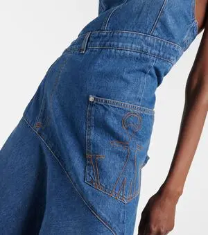 JW Anderson Asymmetric Denim Midi Dress