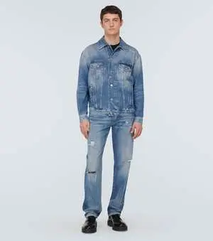 Dolce & Gabbana Distressed Straight Jeans - Blue