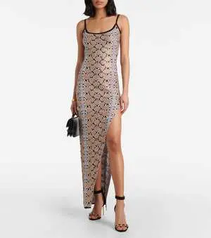 Balmain Snake-print Maxi Dress - Multicoloured