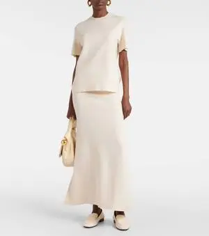 FFORME Robyn Wool And Cotton-blend Maxi Skirt
