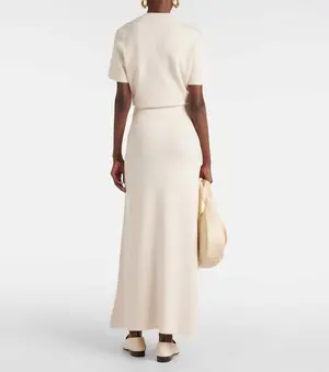 FFORME Robyn Wool And Cotton-blend Maxi Skirt