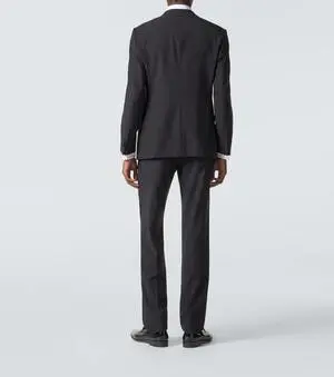 Giorgio Armani Single-breasted Virgin Wool Tuxedo - Black