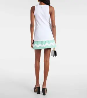 PATOU Logo Cotton Tank Top - White