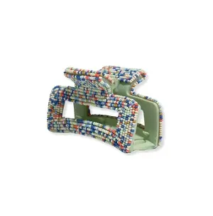 INK+ALLOY Lola Beaded Hair Claw Clip Blue Confetti