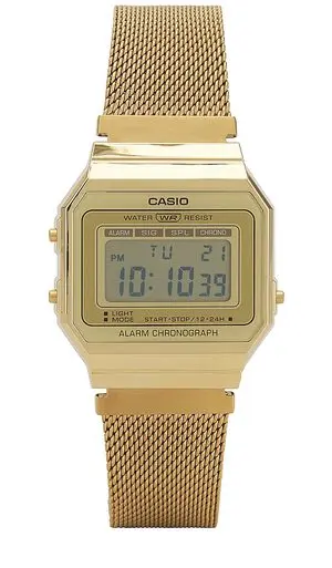 Casio Digital Watch Stainless Steel Gold