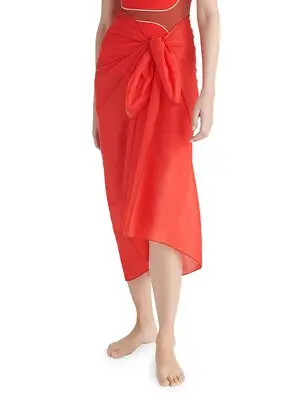 ERES Cabine Cotton Sarong Ecarlate
