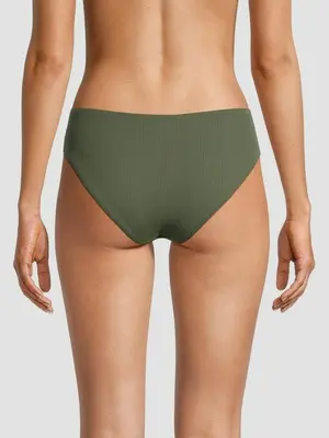 CHANGE OF SCENERY Ring Trim Textured Bikini Bottom