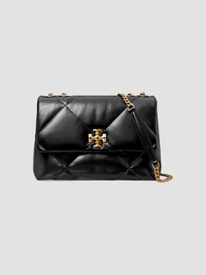 Tory Burch Kira Quilted Leather Shoulder Bag - Black