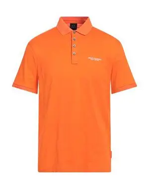 Armani Exchange Man Polo Shirt Tomato Red Size M Cotton Orange