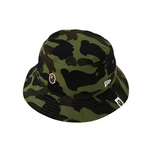 A BATHING APE 1st Camo New Era Bucket Hat - Green