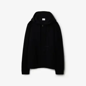 Burberry Cashmere Blend Zip Hoodie With Equestrian Knight Design