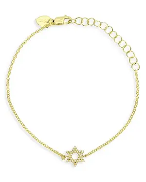 Meira T 14k Diamond Star Of David Bracelet - Gold