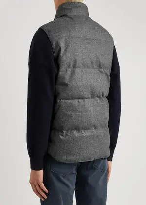 Canada Goose Garson Quilted Wool-blend Gilet - Light Grey