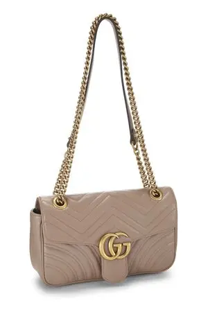 Gucci Leather Gg Marmont Shoulder Bag